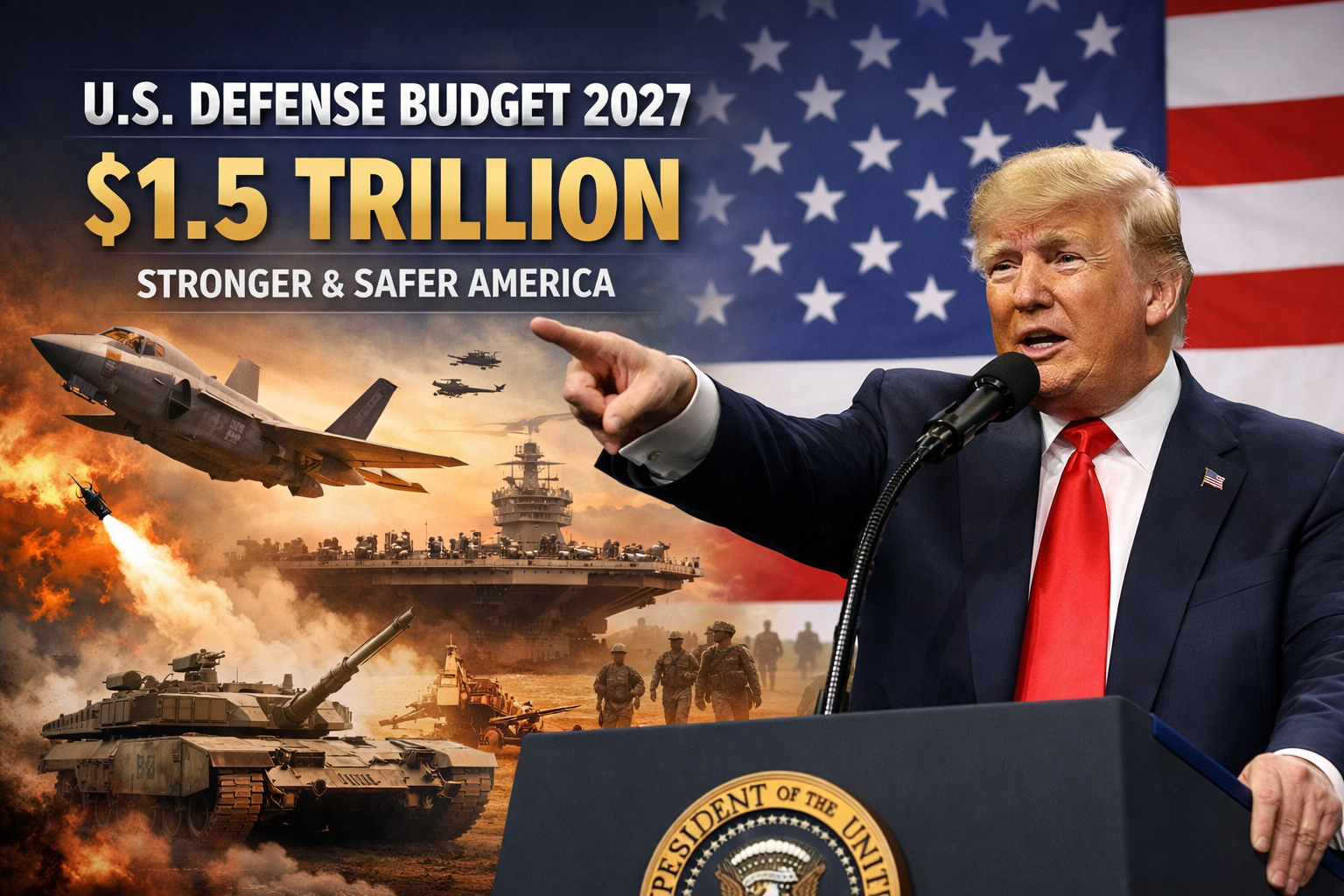 Trump Proposes $1.5 Trillion US Defence Budget for 2027 Amid Global ...
